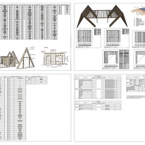Double A-frame, 4 Bedrooms, 4 Bathroom House Architecture Build Plans ...