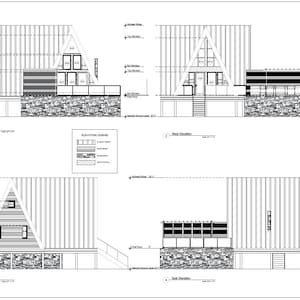 A-frame Cabin 2 Bedrooms, 1 Bathroom Architecture Build Plans, 921SF ...