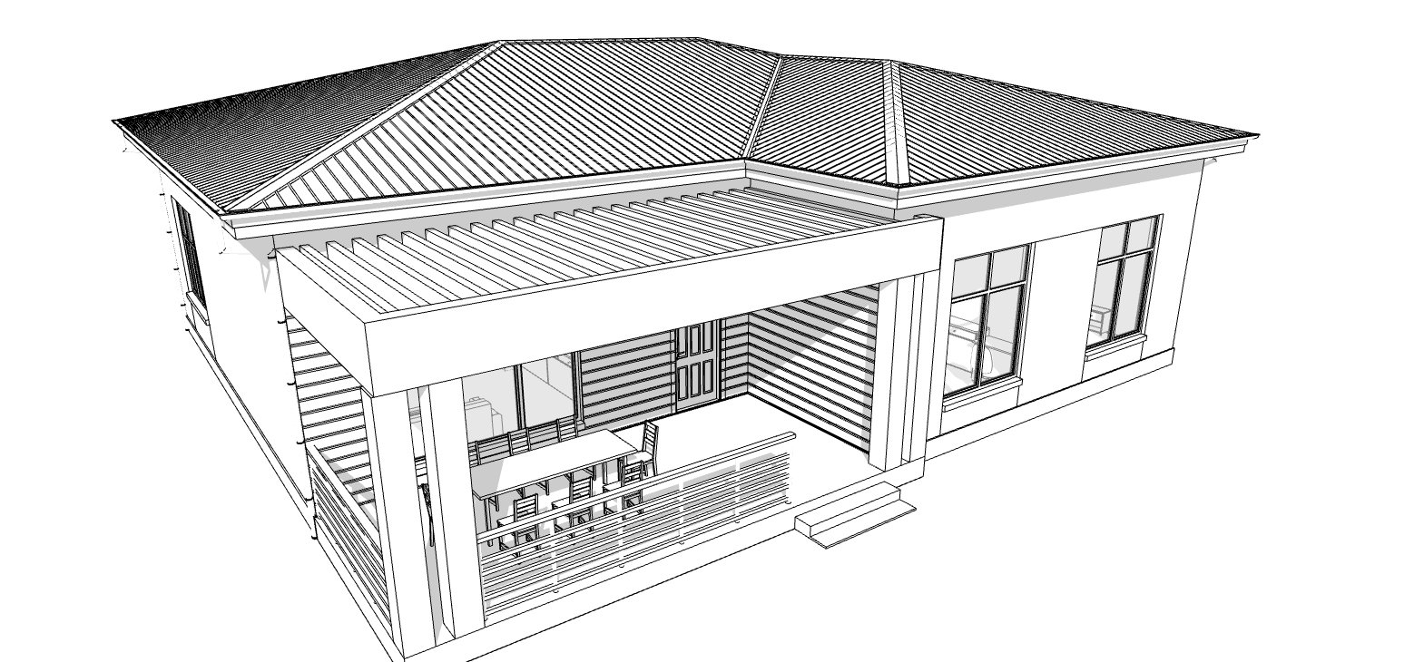 Charming Single-story House Plan 3-bedrooms, 2-bathrooms Architecture ...