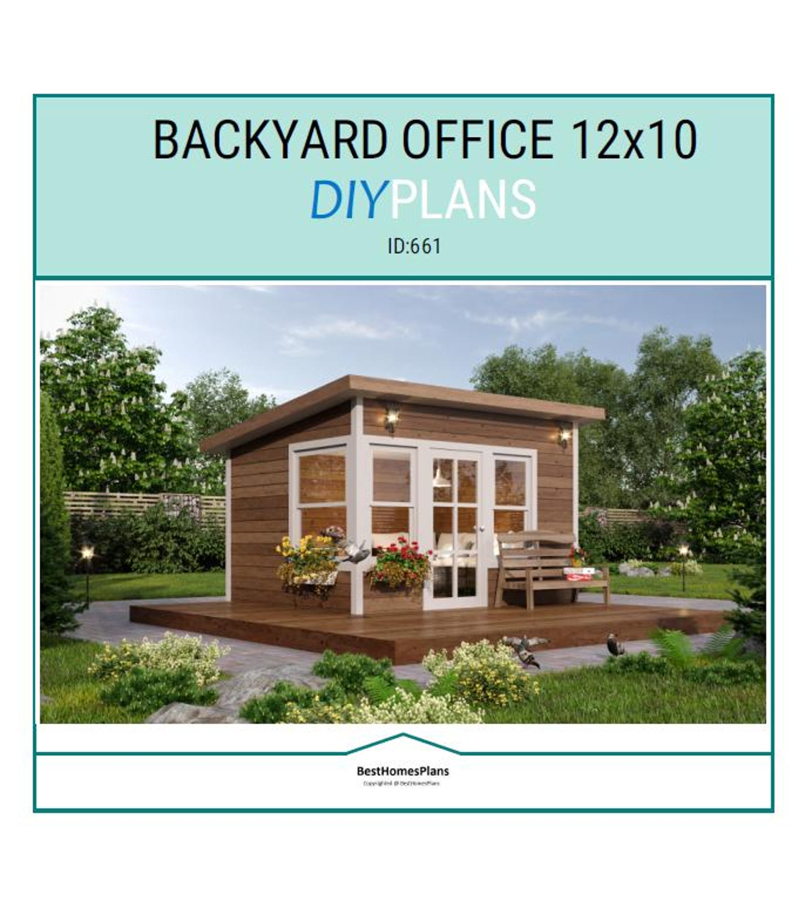 12x10 Backyard Office Plans and Build Guide | DIY Woodworking ...