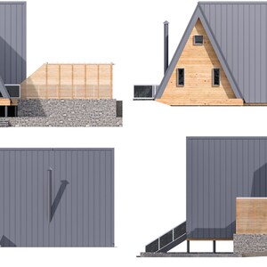 A-frame Cabin 2 Bedrooms, 1 Bathroom Architecture Build Plans, 921SF ...