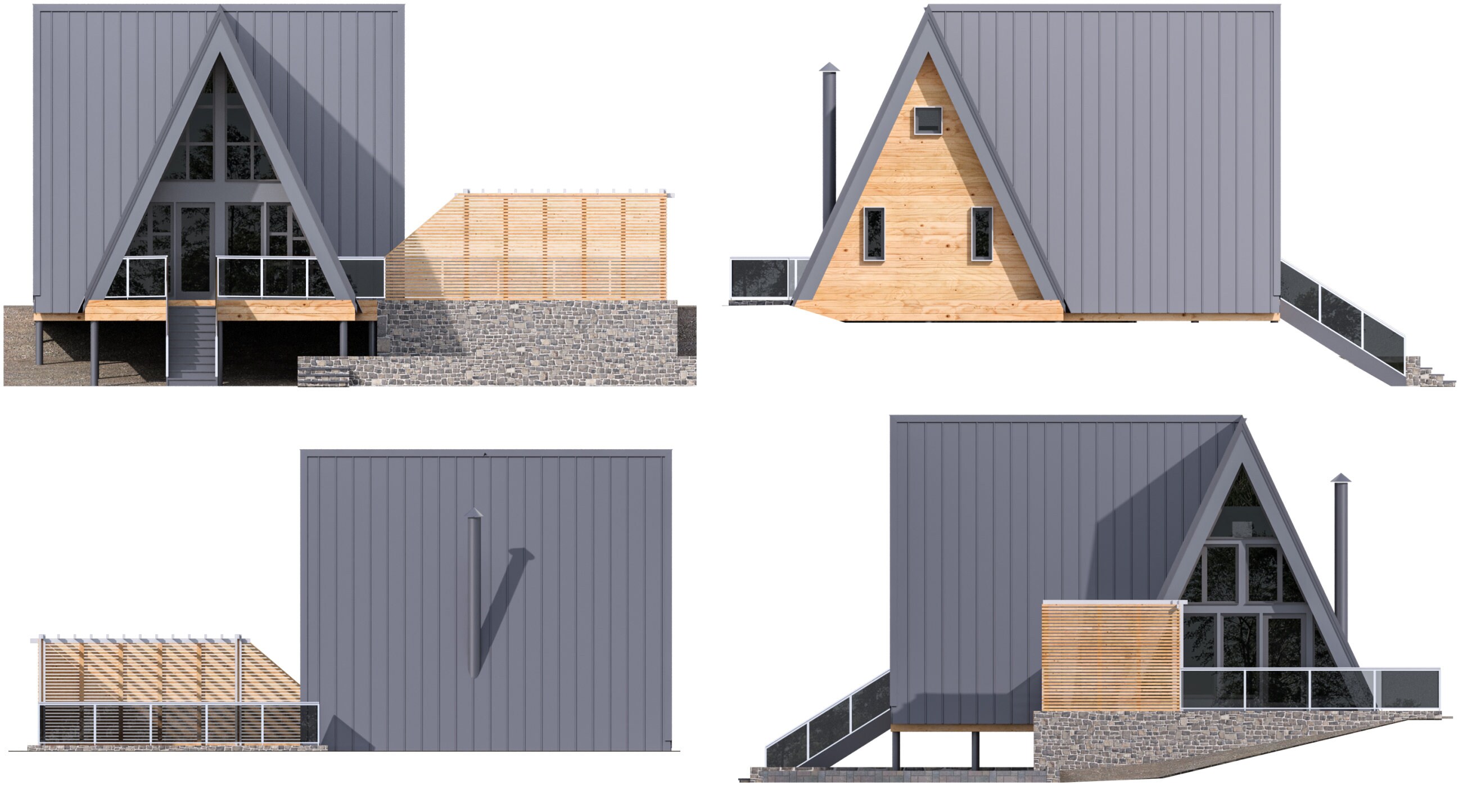 A-frame Cabin 2 Bedrooms, 1 Bathroom Architecture Build Plans, 921SF ...