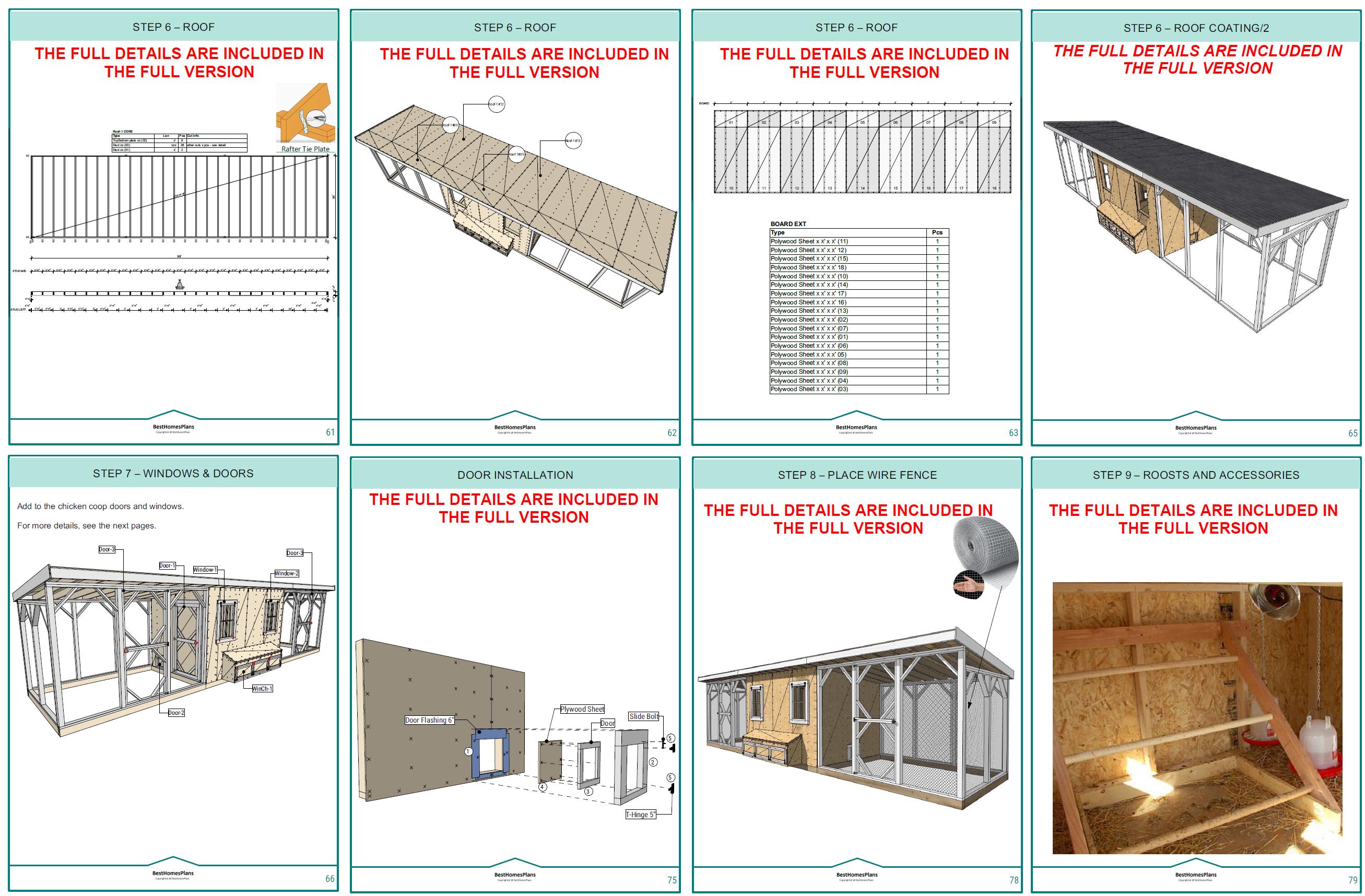 Large Chicken Coop Plans, Hen House With Run, 24-32 Chickens (DIY PDF ...
