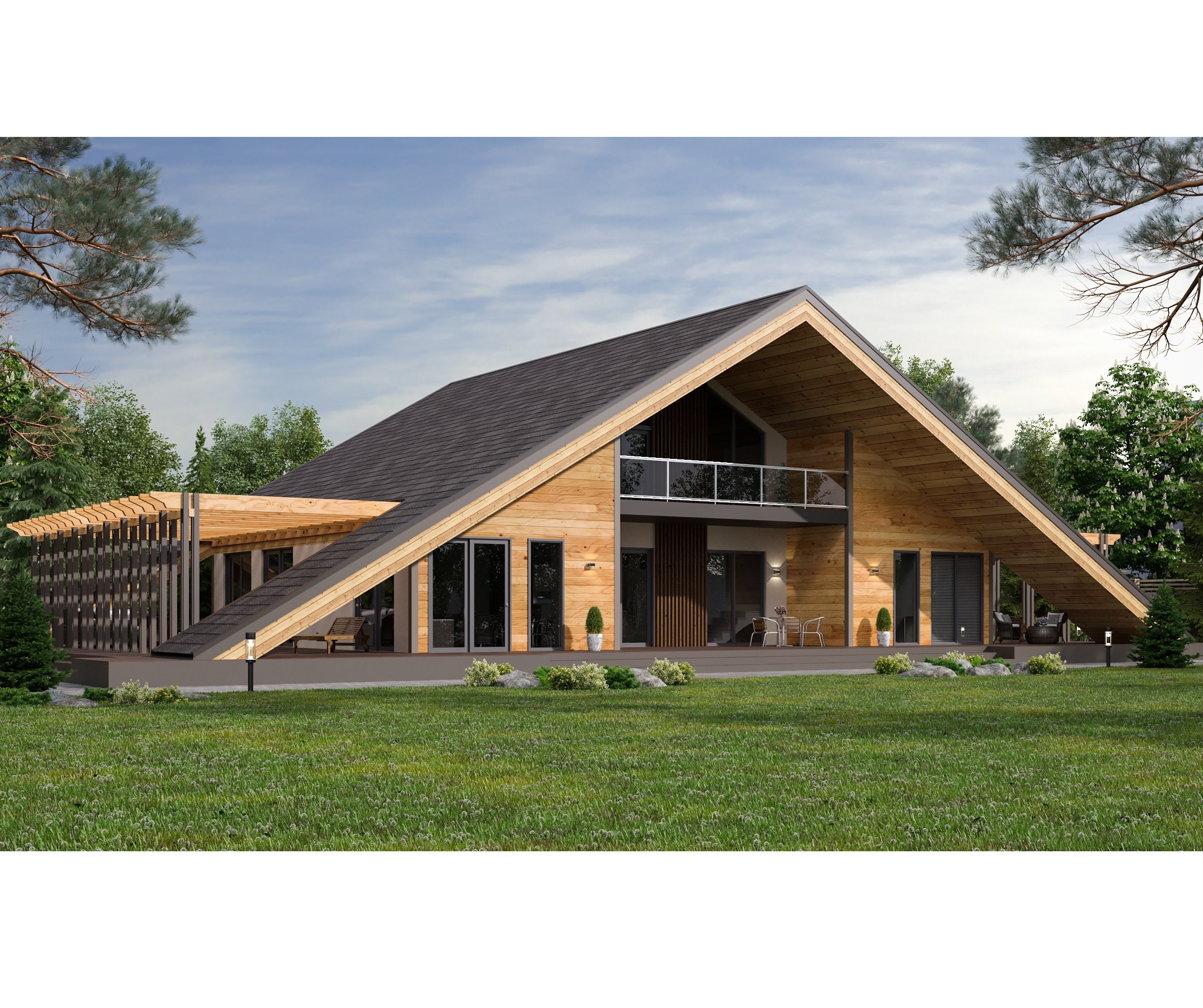 A-frame Home 4 Bed, 4 Bath, 2-story, 2513SF Living Space, 2740SF Porch ...