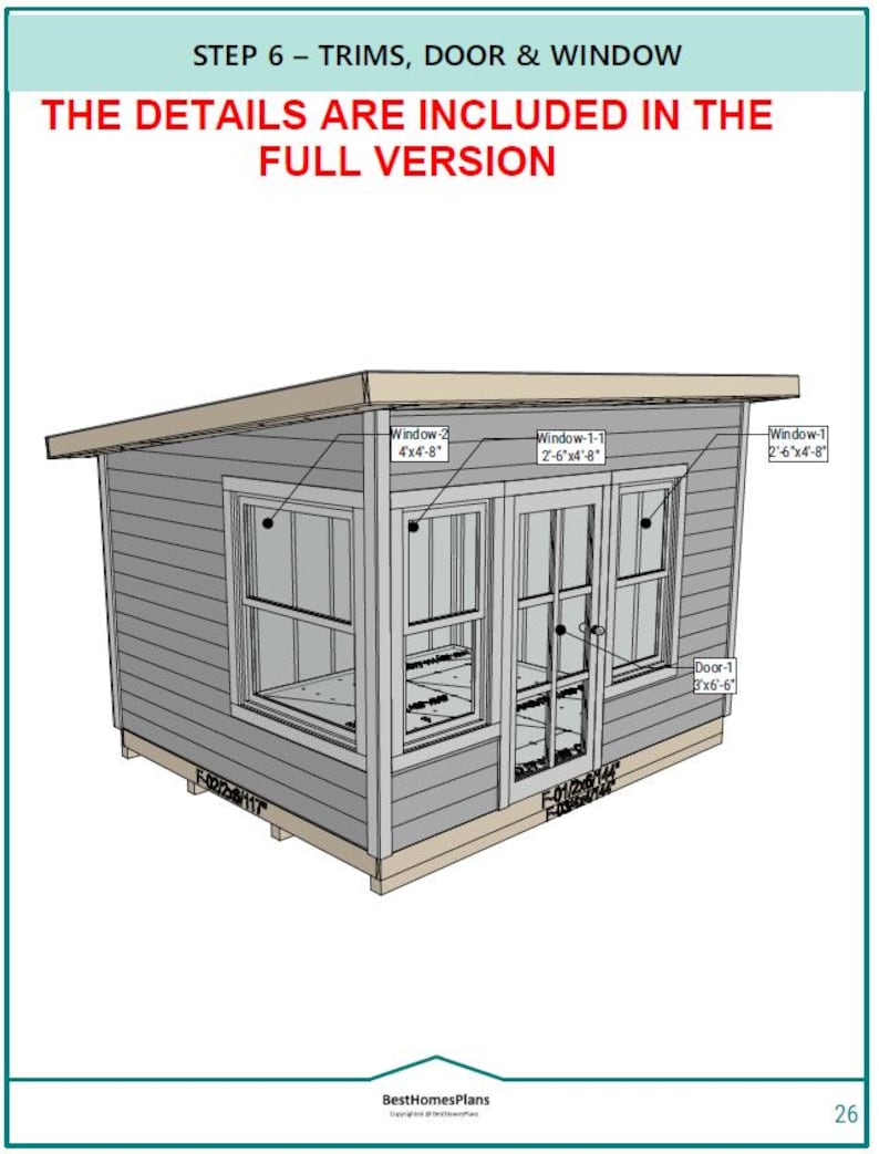 12x10 Backyard Office Plans and Build Guide | DIY Woodworking ...