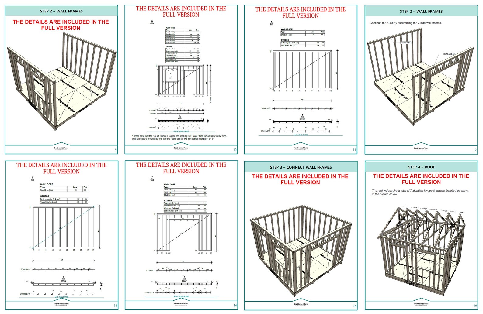 12x12 Garden Shed Plans and Build Guide | DIY Woodworking Instructions ...