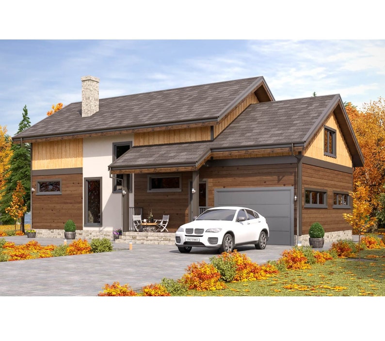 New American House, 3-bedrooms, 3-bathrooms, 2242SF Living Area (46 ...