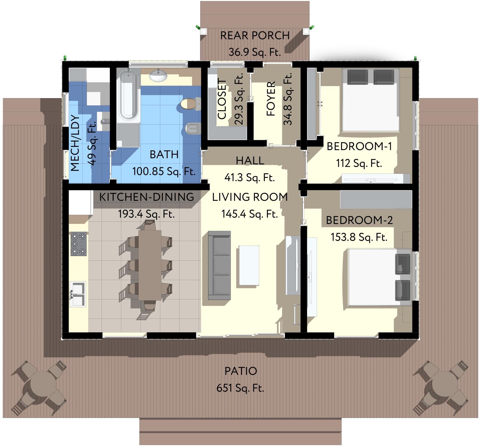 Cozy Charming Backyard Cabin 3-bed, 1-bath, 1023SF Living Area 40-pages ...