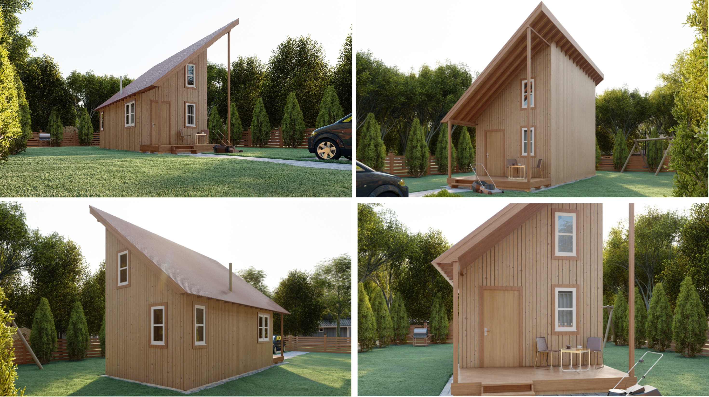 DIY Cabin Loft Build Plans 13'x31' Tiny House, 372SF Living Area Home ...