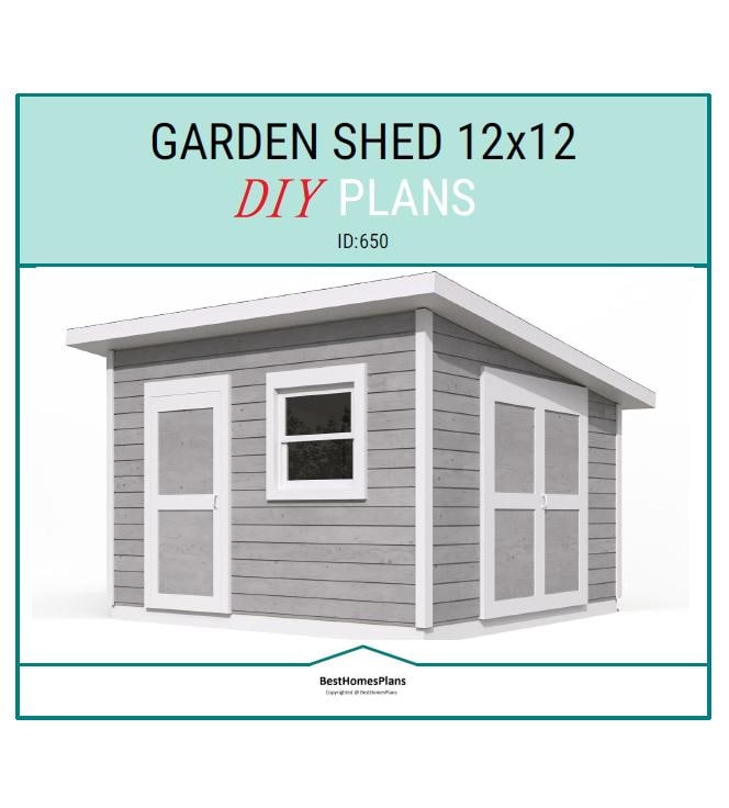 12x12 Garden Shed Plans and Build Guide | DIY Woodworking Instructions ...