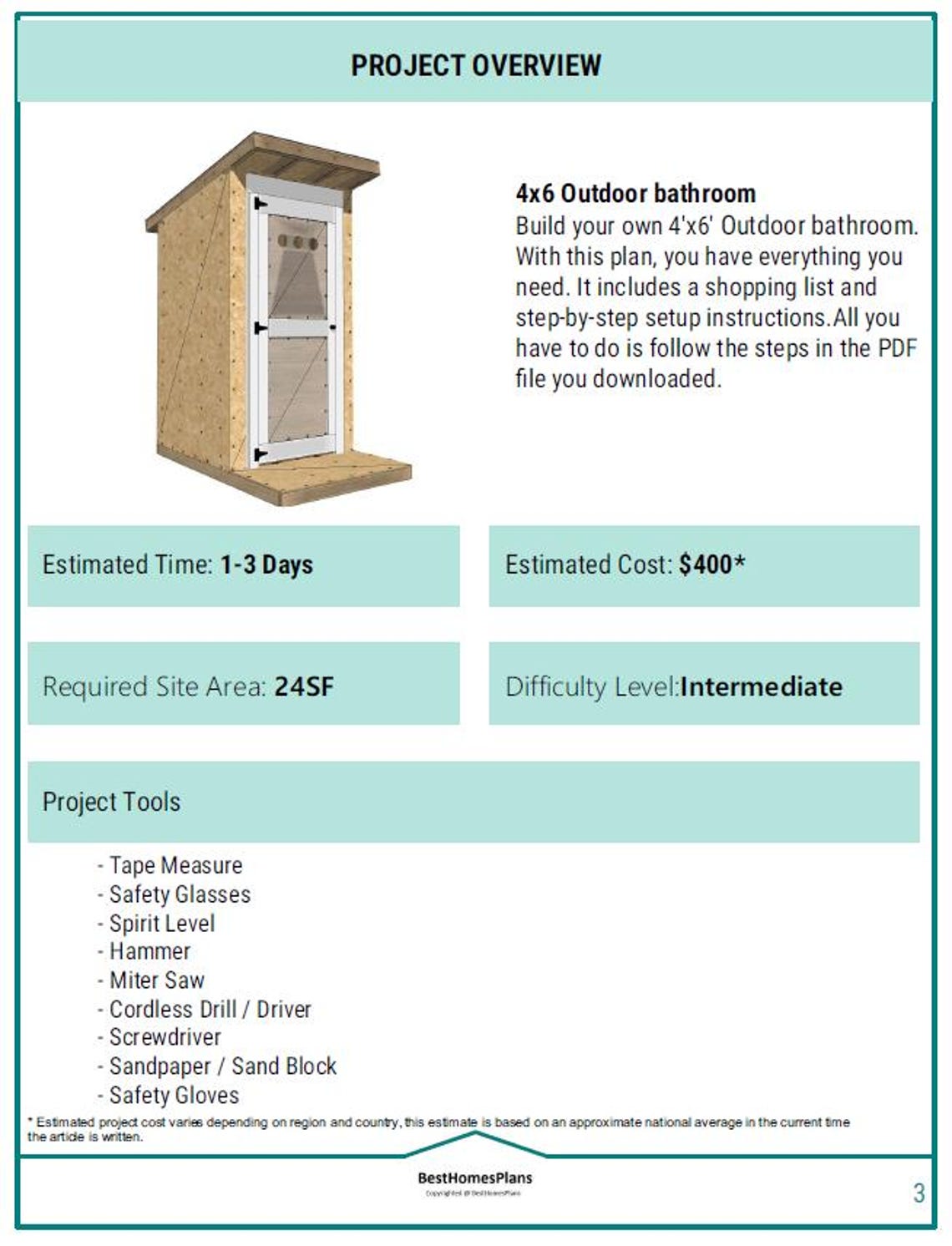 Backyard Outhouse Outdoor Composting Toilet Shed DIY Plans 4x6, Garden ...