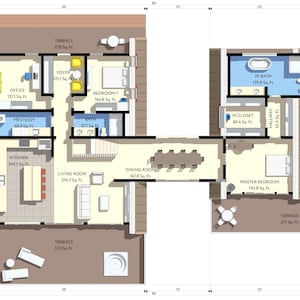80'x60' A-frame House Plan PDF | Double A-frame Cabin Floor Plan | 4 ...