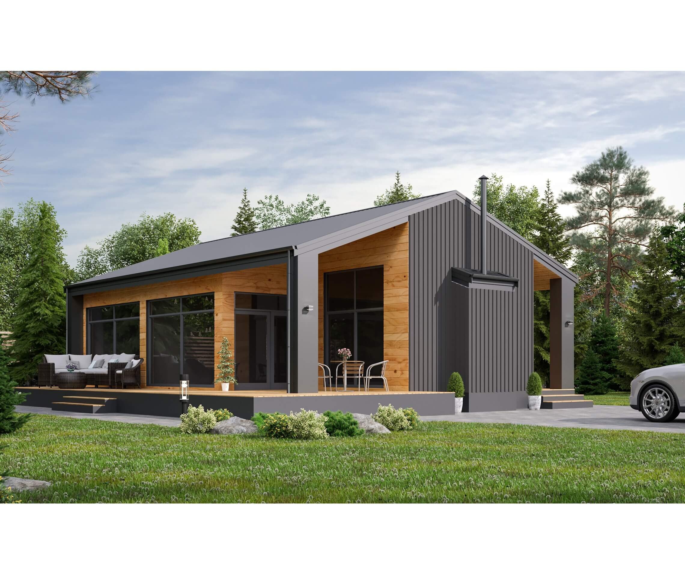 Cozy Barn House 2-bedroom, 1 Bathroom Architecture Build Plans, 906SF ...