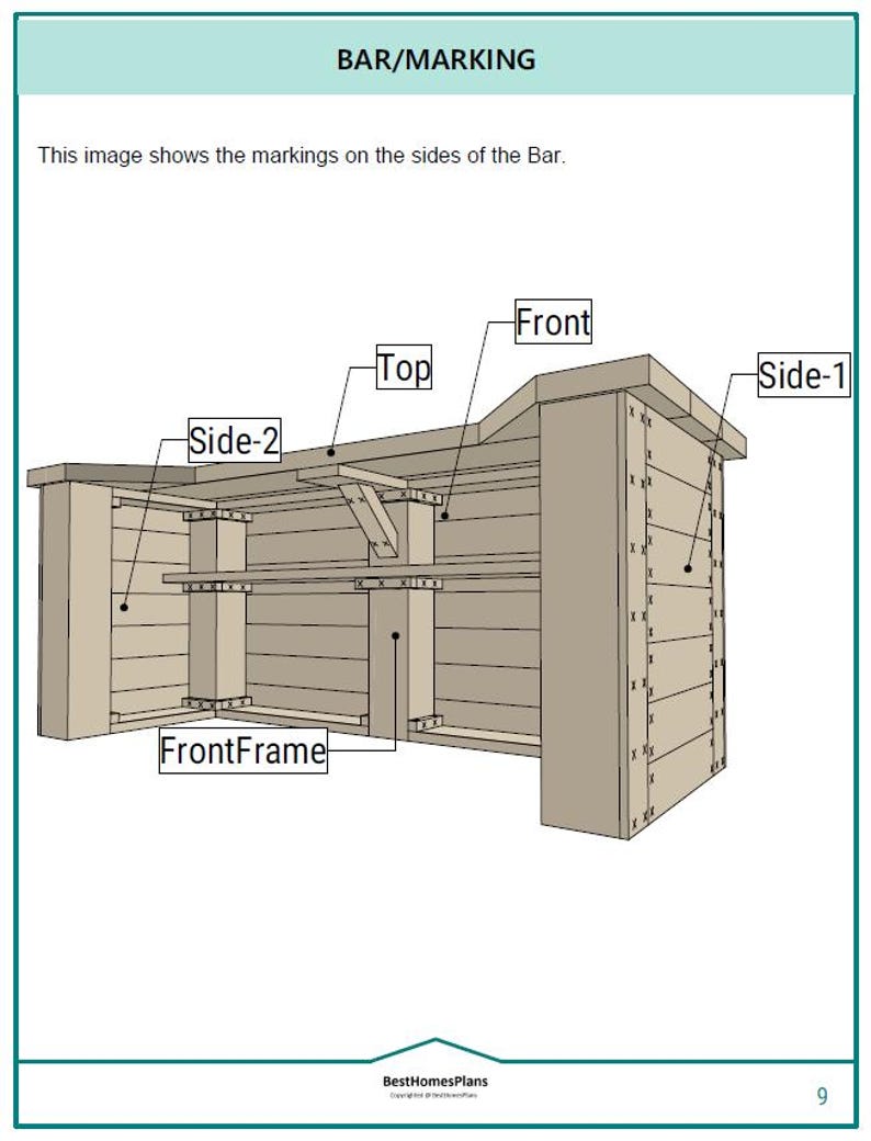 DIY Outdoor Bar Plans – 96"x40" Backyard Bar – Step-by-step Woodworking ...