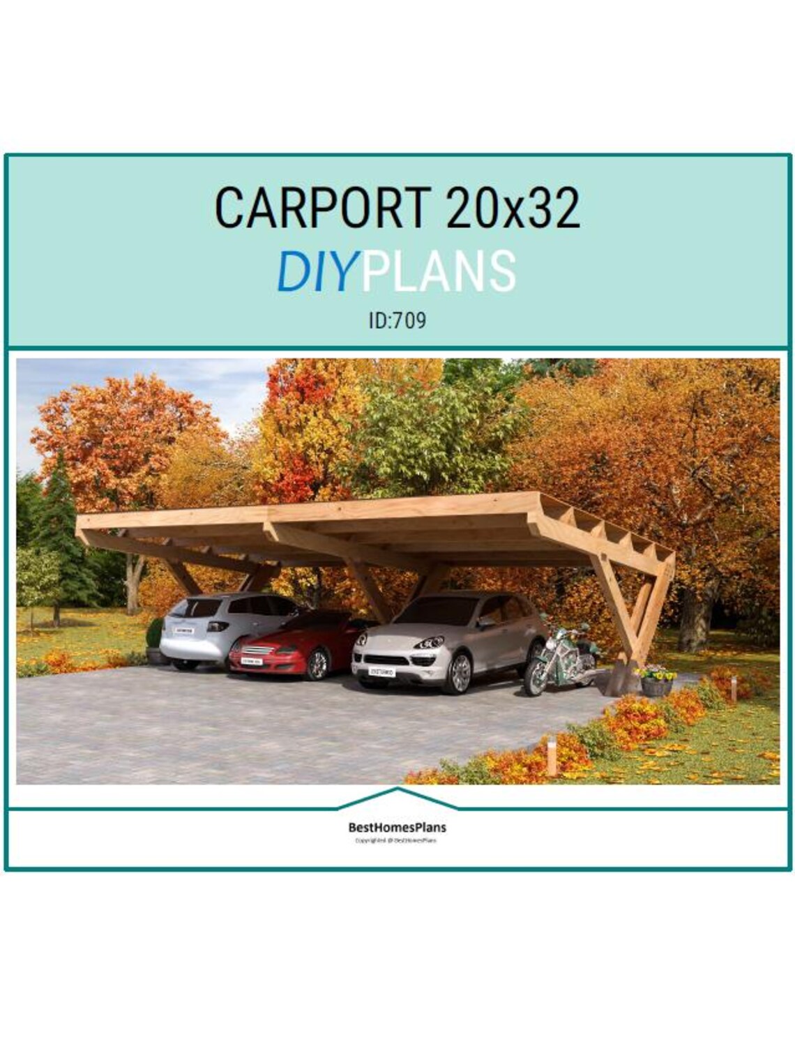 4-car Carport Plans | 20'x32' DIY Woodworking Build Guide - Etsy