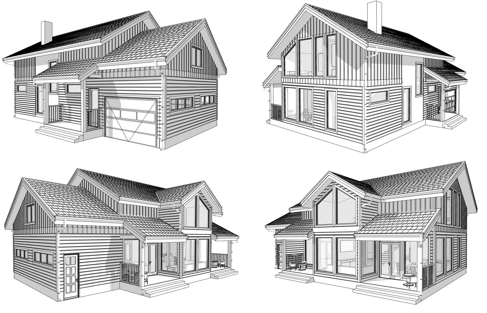 New American House, 3-bedrooms, 3-bathrooms, 2242SF Living Area (46 ...