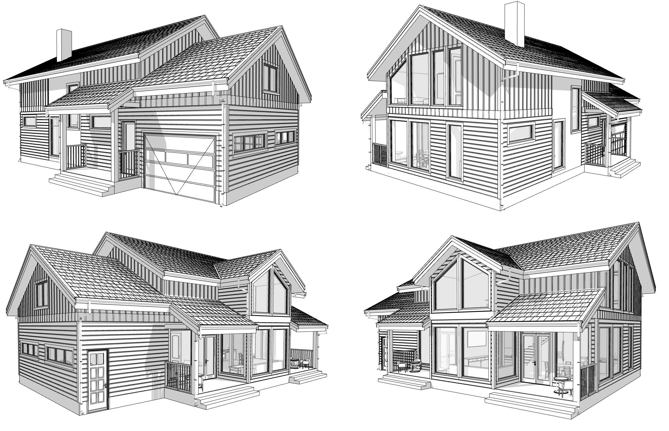 New American House, 3-bedrooms, 3-bathrooms, 2242SF Living Area (46 ...