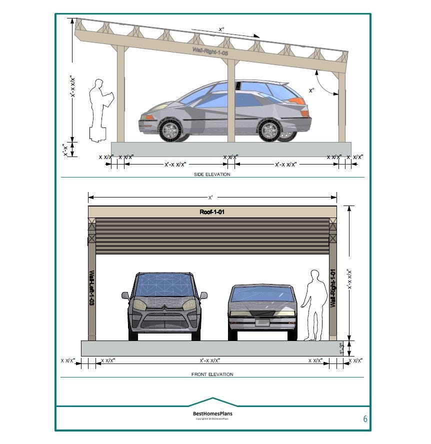 Stunning 2 Car Carport Dimensions Gallery