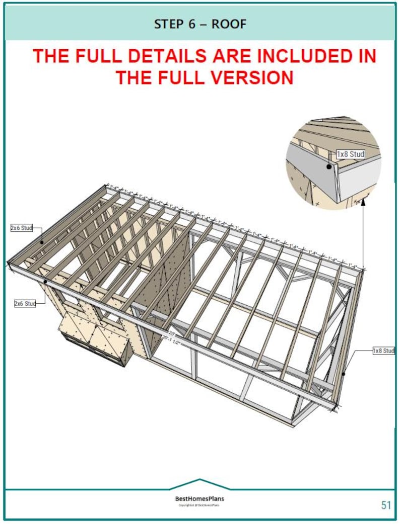 20'x8' Chicken Coop Plans for 10–16 Chickens, DIY PDF (70 Pages) Hen ...