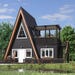 Modern A-frame 2 Bedrooms, 2 Bathrooms Guest House Plans Architecture ...