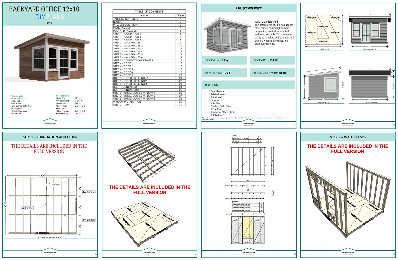 12x10 Backyard Office Plans and Build Guide | DIY Woodworking ...