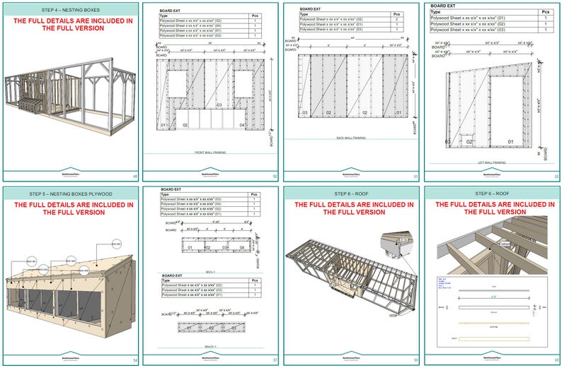 Large Chicken Coop Plans, Hen House With Run, 24-32 Chickens (DIY PDF ...