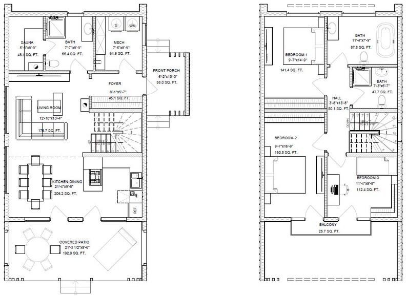 Barn House, 3 Beds, 3 Baths, 1372SF Living Area Architecture Build ...
