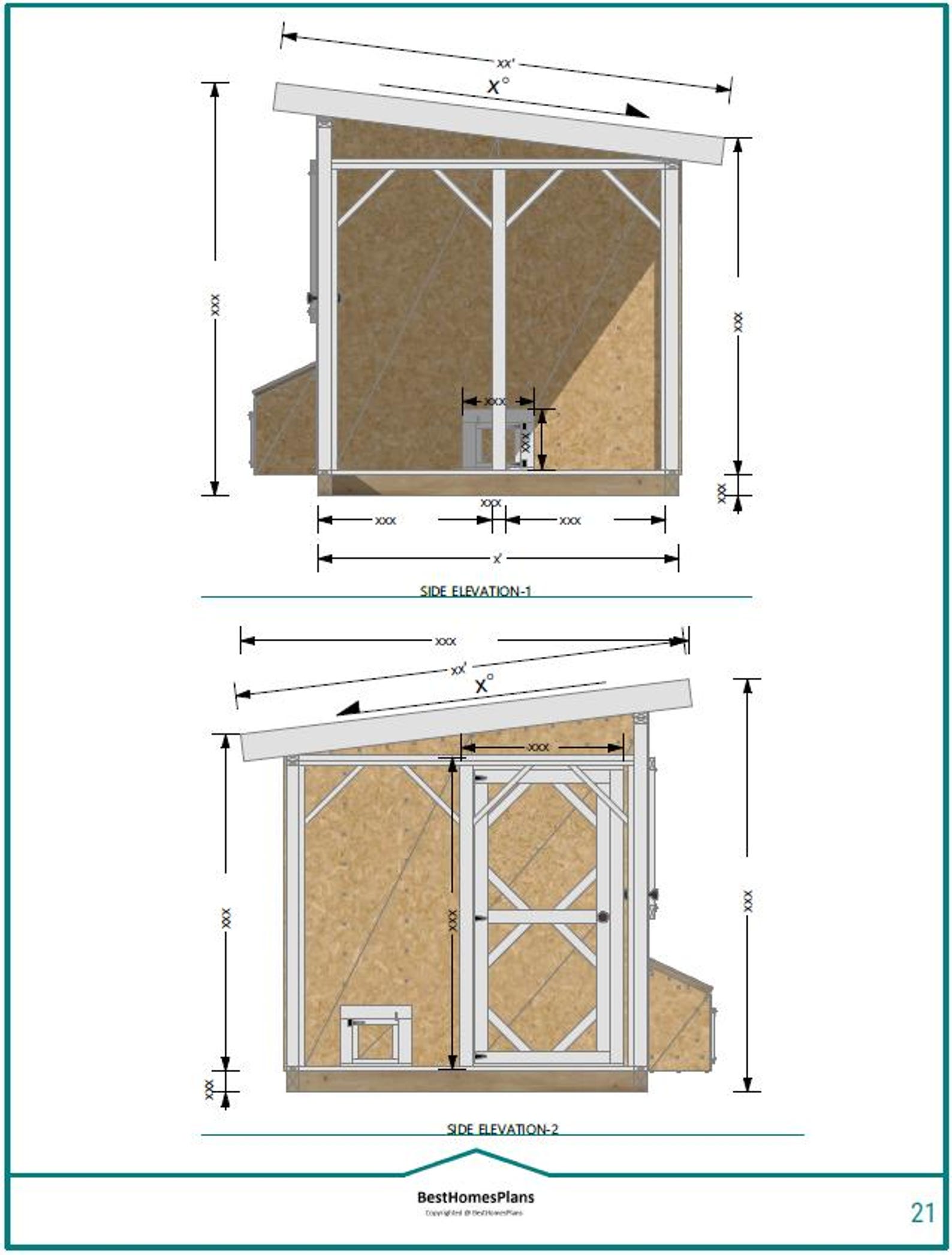 Large Chicken Coop Plans, Hen House With Run, 24-32 Chickens (DIY PDF ...