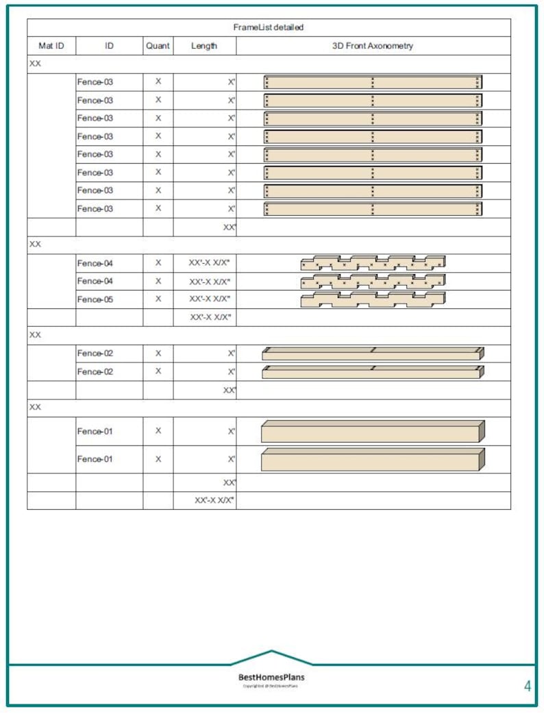 Wooden Outdoor Fence – DIY Blueprints, Step-by-step Woodworking Guide ...