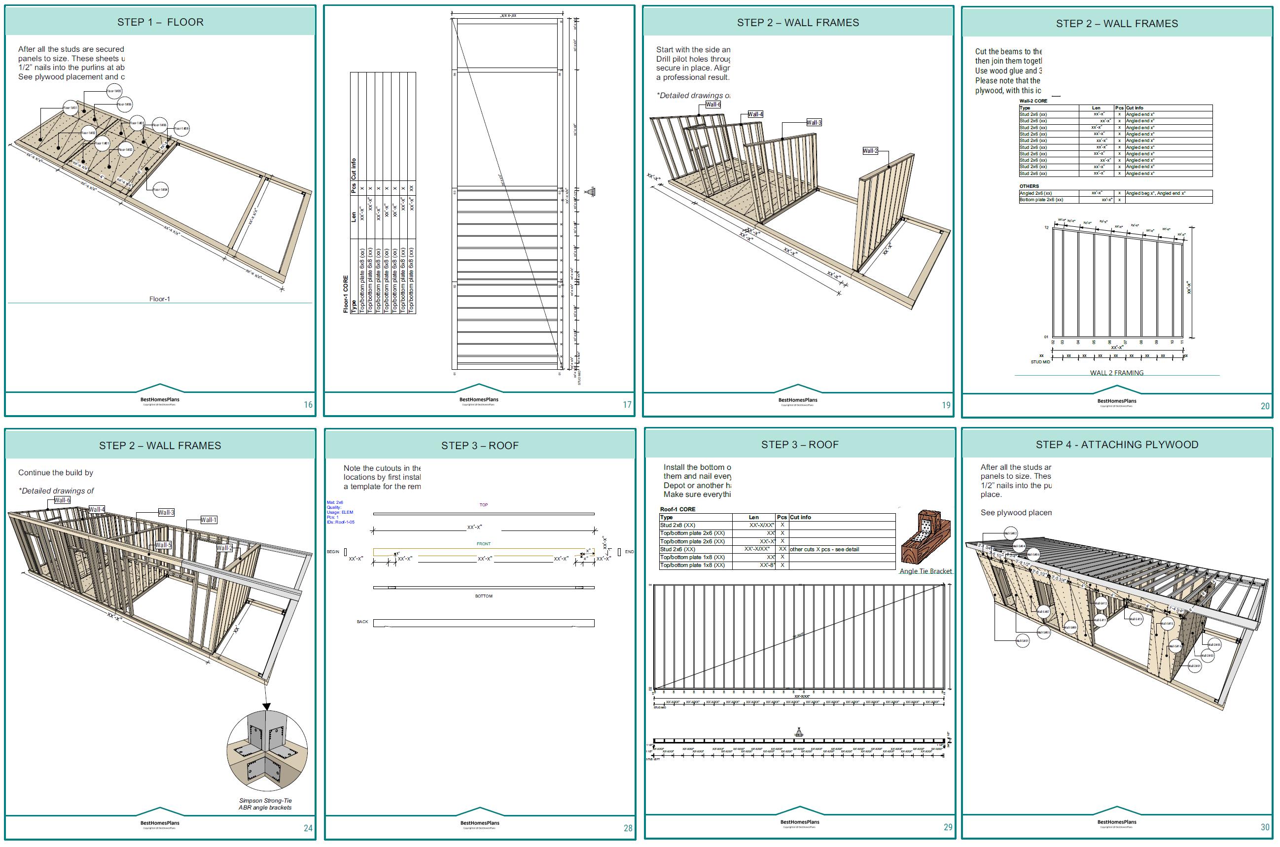 Horse Barn Plans – DIY Wooden Stable With Stall, Storage & Office ...