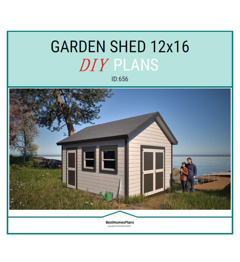 12x16 Garden Shed Plans and Build Guide | DIY Woodworking Instructions ...