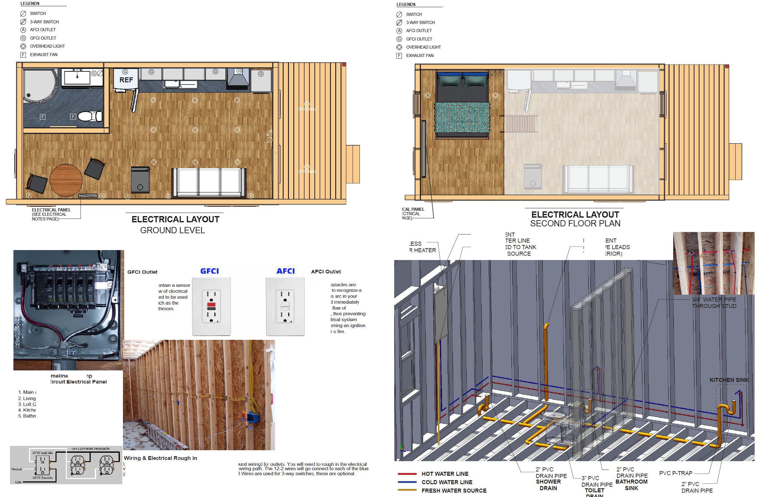 DIY Cabin Loft Build Plans 13'x31' Tiny House, 372SF Living Area Home ...