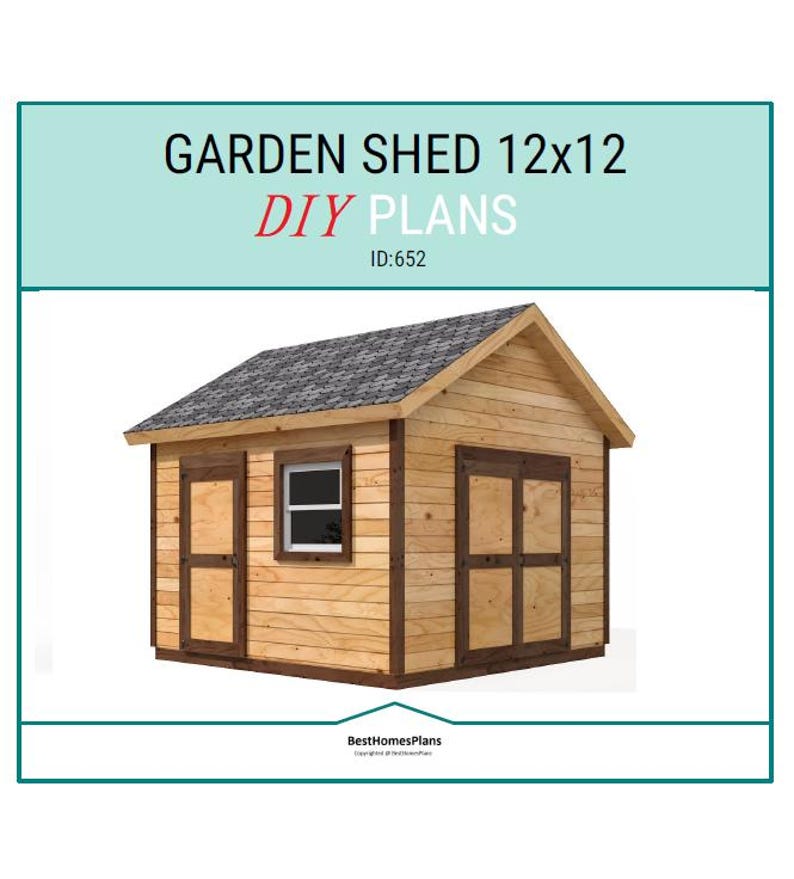 12x12 Garden Shed Plans and Build Guide | DIY Woodworking Instructions ...