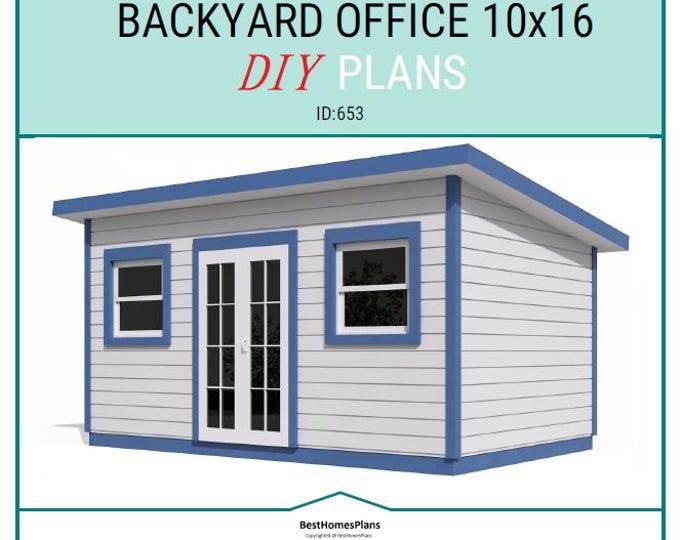 Backyard Office Plans 10x20 - PDF Download - Etsy Canada