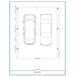20'x20' 2 Cars Carport Garage Plans and Build Guide | DIY Woodworking ...