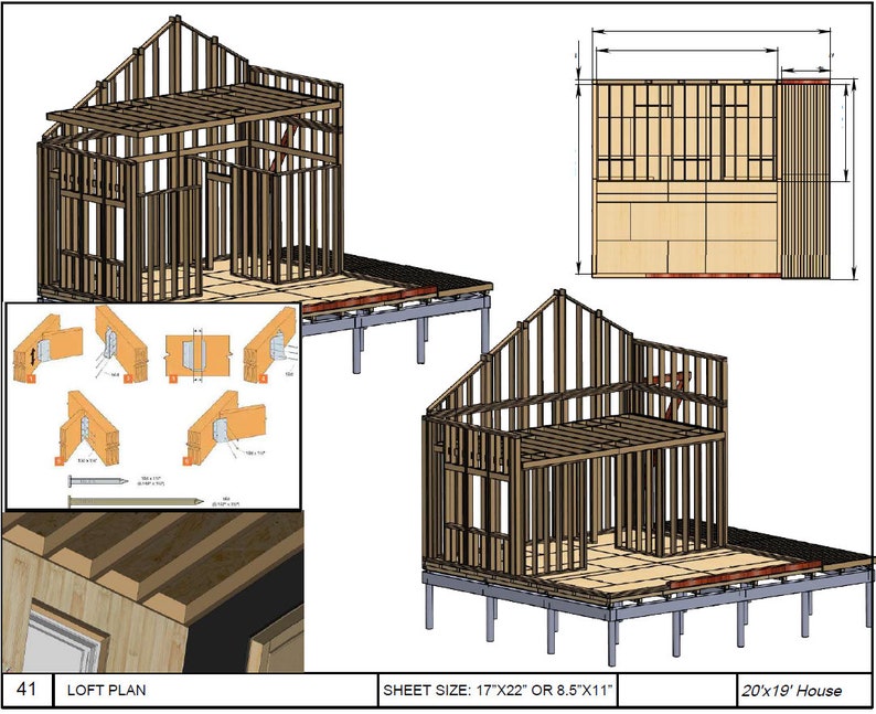 DIY Tiny House Plans: Cozy 2-story 570SF Home Detailed 76-page ...