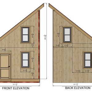 DIY Cabin Loft Build Plans 13'x31' Tiny House, 372SF Living Area Home ...