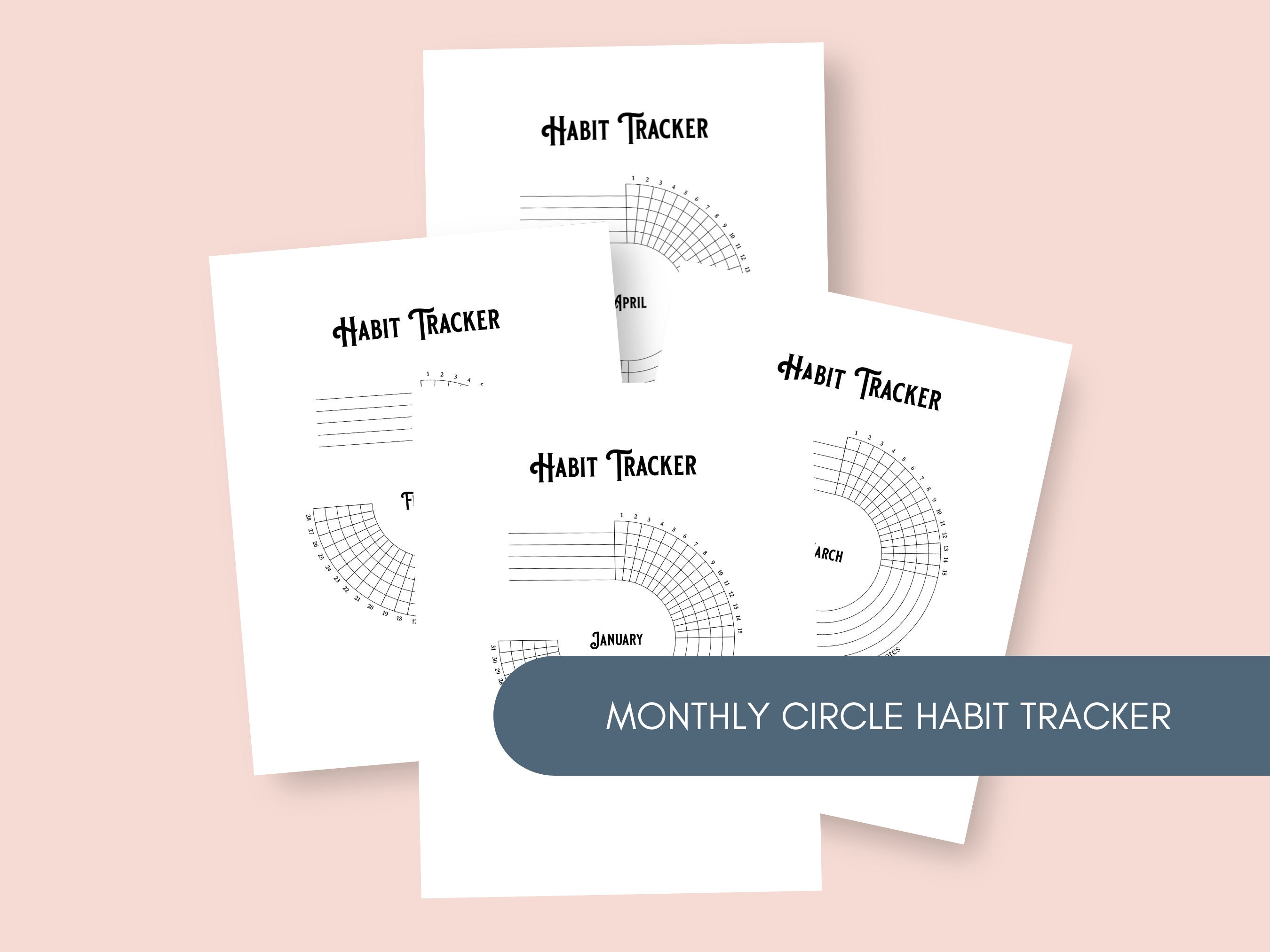 Circle Habit Tracker | Monthly Circle Tracker | Routine Chart Printable ...