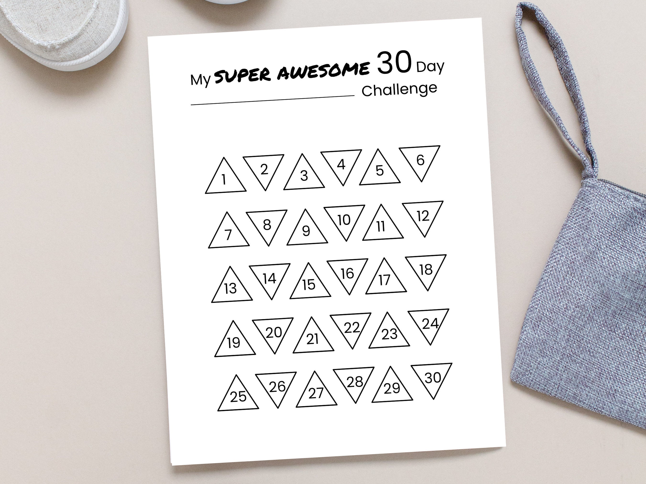 Printable 30-day Challenge Tracker 30 Days Goal Setting - Etsy