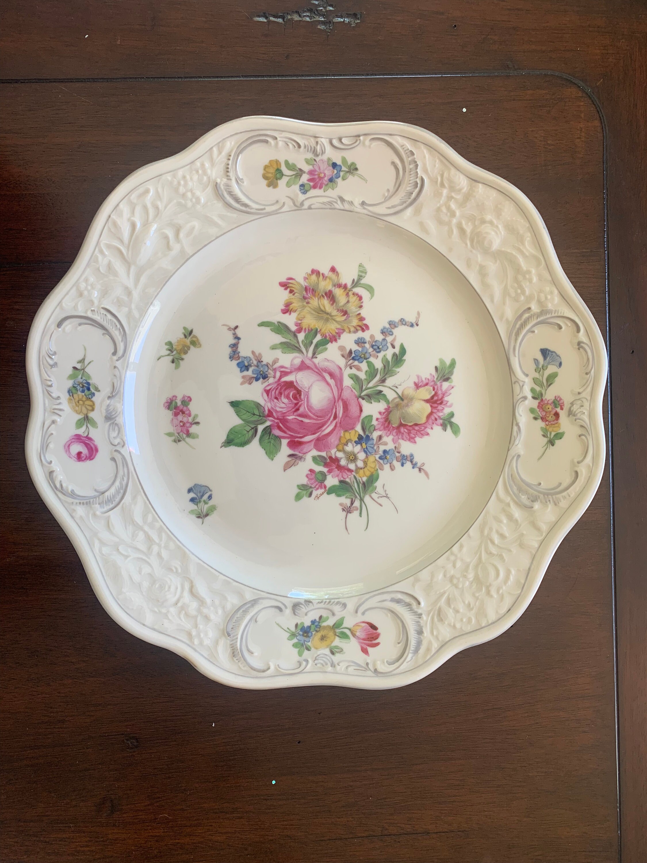 Handgemalt Germany Porcelain Dresden Plate - Etsy