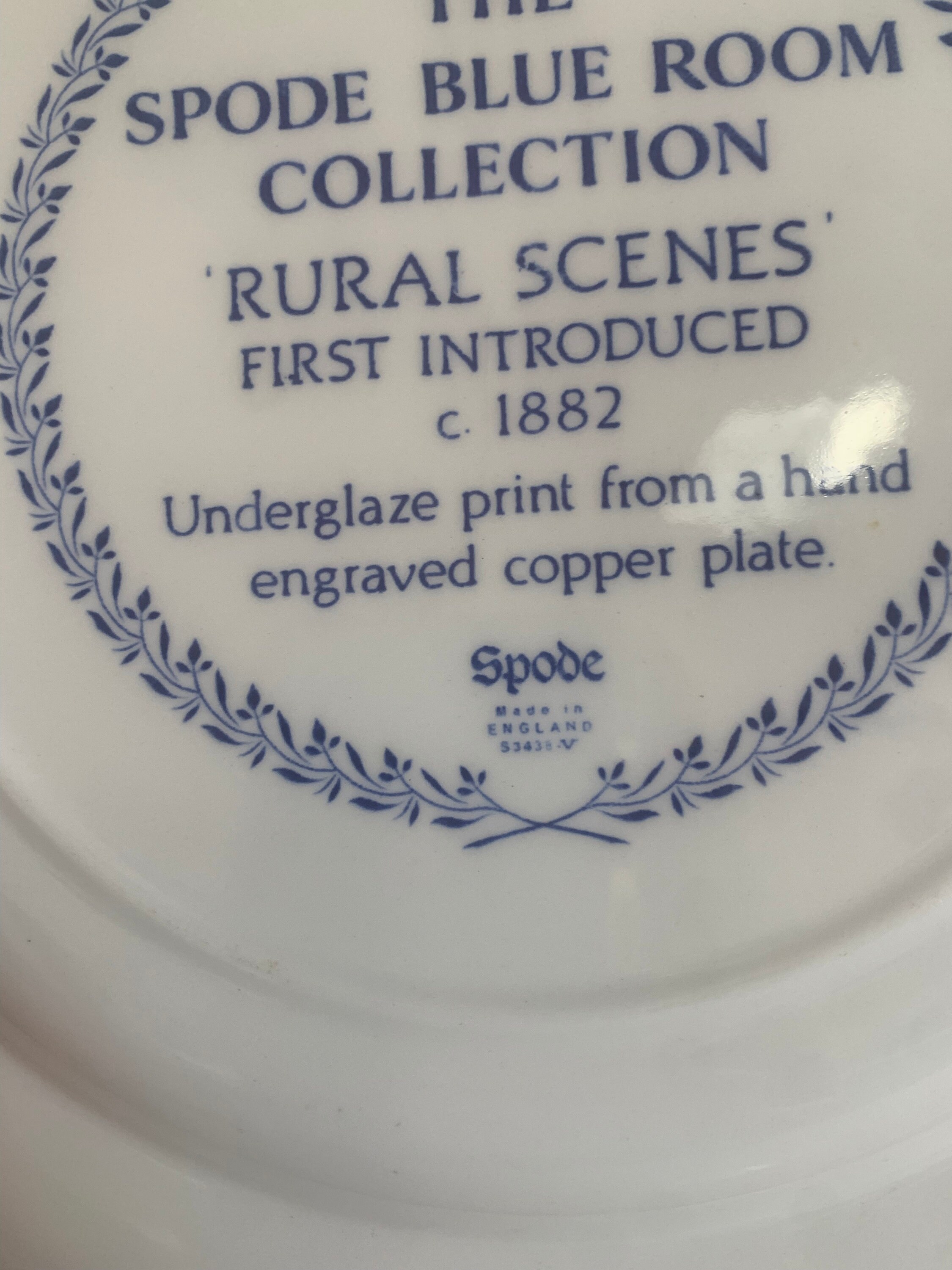 Spode Dinner Plate, Rural Scenes, the Spode Blue Room Collection - Etsy