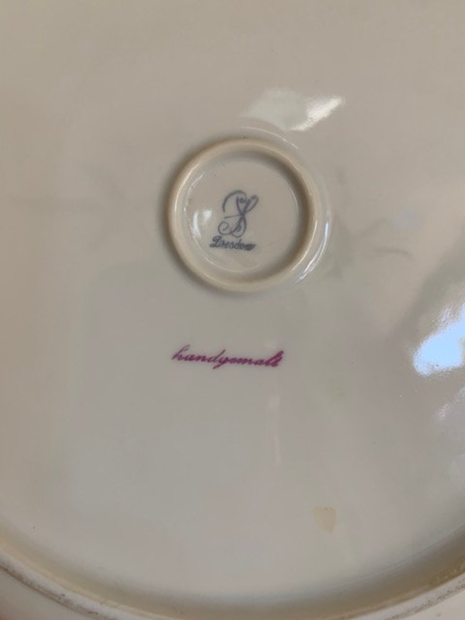 Handgemalt Germany Porcelain Dresden Plate - Etsy