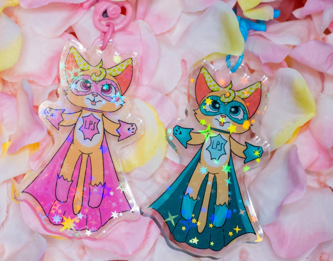 Littlest Pet Shop Comic Con Cat Keychains - Etsy