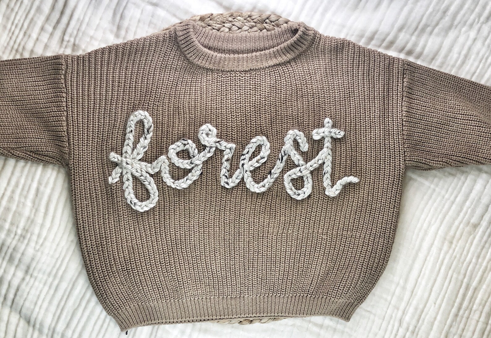 Hand Embroidered Custom Name Sweater | Etsy
