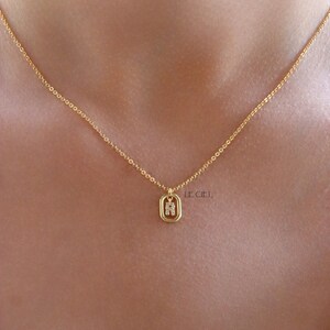 Elegant 18K Gold Dipped Sterling Silver CZ Initial r Necklace Letter r ...