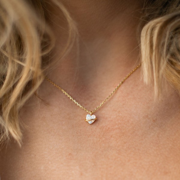 Heart Saturn Gold Necklace - Etsy