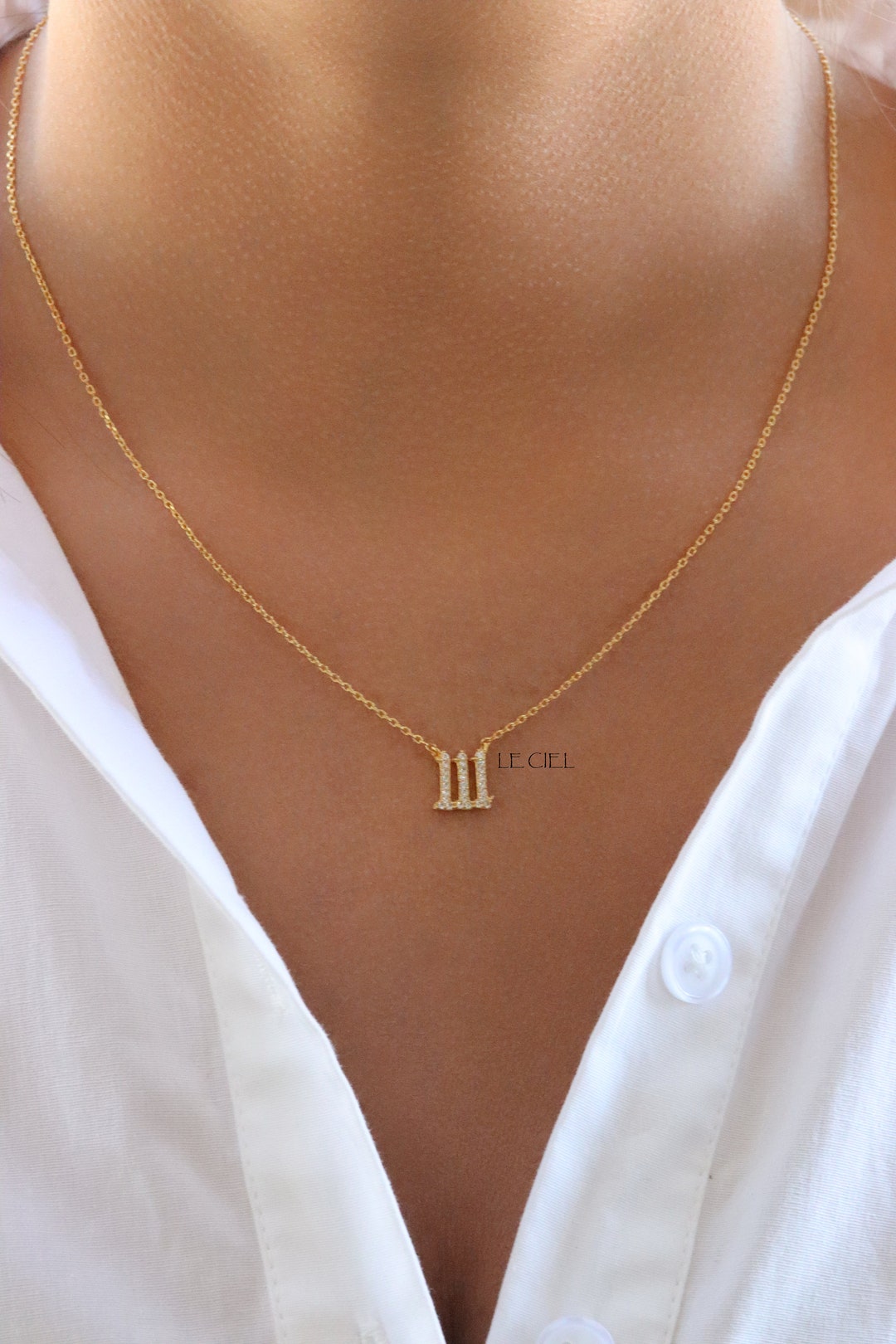 Angel Number Necklace 18k Gold Dipped Pave 111 Angel Number Necklace ...
