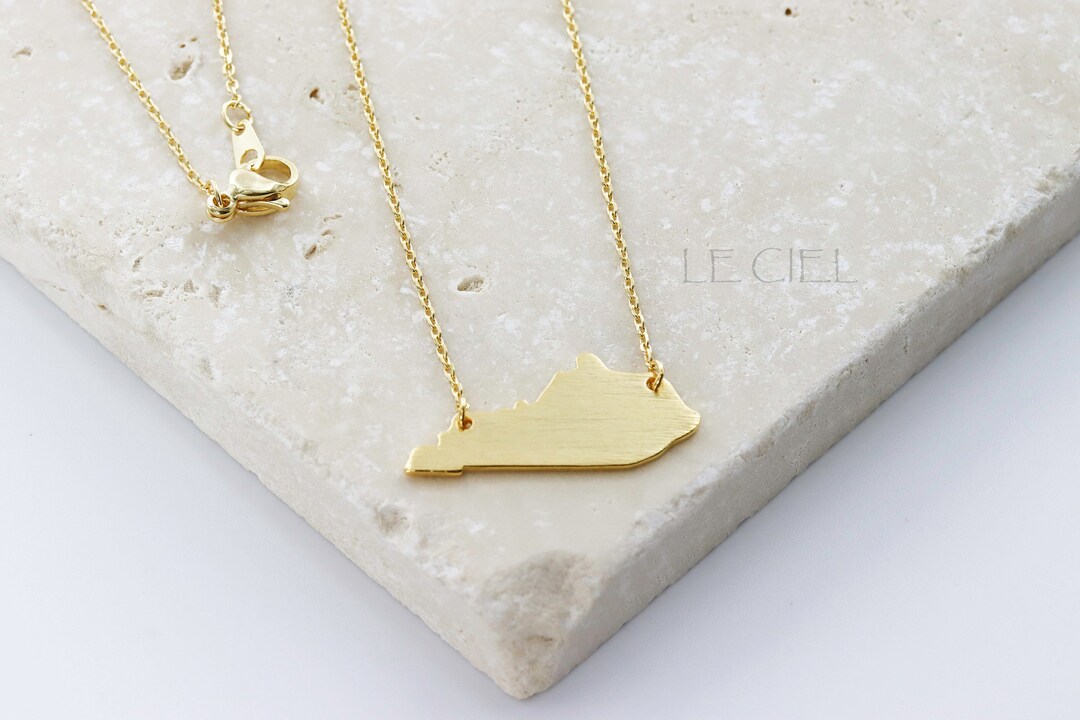Kentucky Necklace 18K Gold Dipped Necklace Minimalist Necklace Gold ...