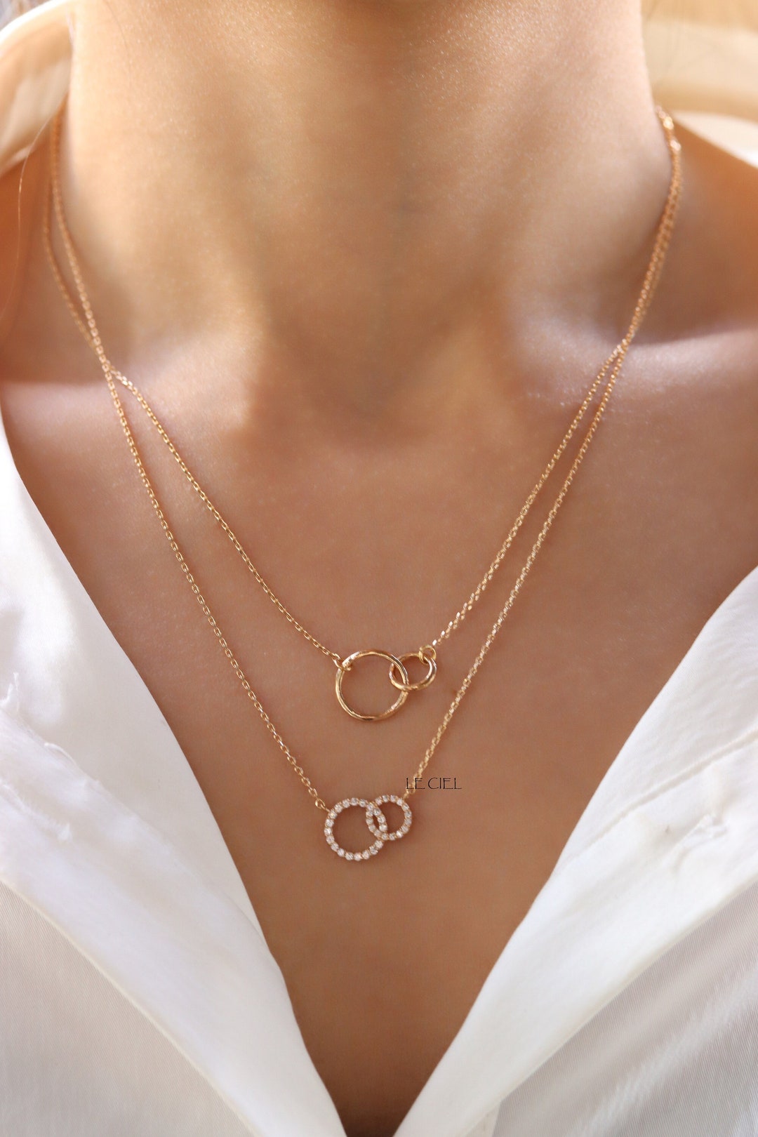 Set of Two 18K Gold Dipped Best Friend Pendant Necklaces Friendship ...