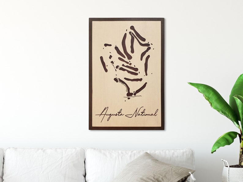 Augusta National Course Layout PGA Golf Course Map Wood Wall - Etsy